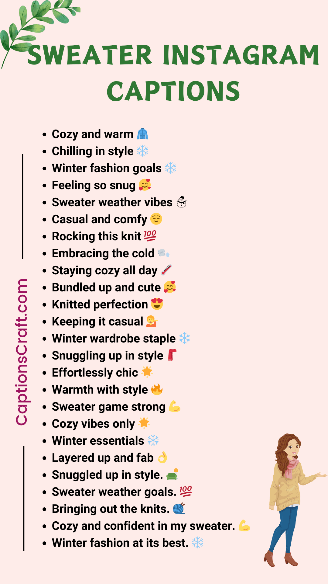 200+ Sweater Instagram Captions: Cozy Up With Style